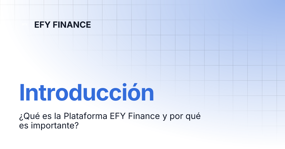 Introducción | EFY FINANCE